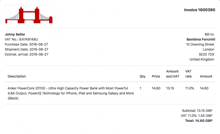 Invoice Machine - invoices for amazon | software for making vat ...